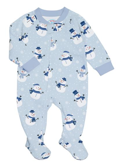 Sara’s Prints - Snowman Footed Holiday Pajamas 2330C: Connie's Children ...