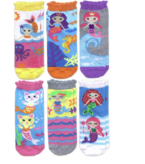 Jefferies - 6 Pack Socks Mermaid 2804 : Connie's Children's Shop